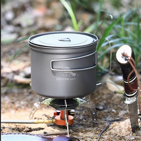 Titanium Camping Cookware Toaks Titanium 900ml Pot Ultralight Camping