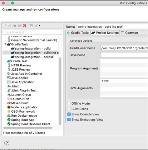 How Pass Gradle Command Parameters To Execute A Task Through Buildship
