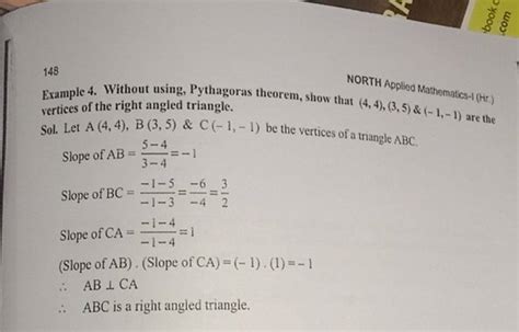NXample Without Using Pythagoras Theorem Show That