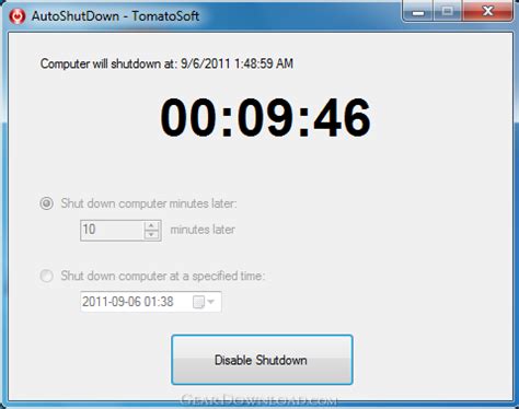 Computer Auto Shut Down Free Download