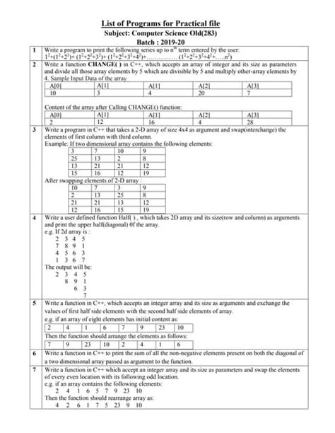 Cs Practical File Pdf