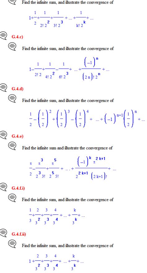 Solved Find The Infinite Sum And Illustrate The Convergence Chegg Com