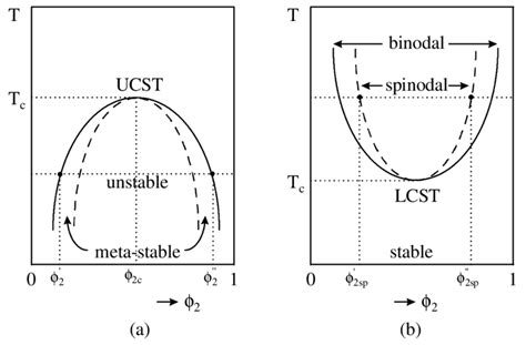 1 Liquid Liquid Phase Behaviour Of Binary Mixtures A Upper Critical Download Scientific