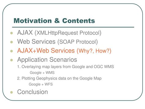 Ppt Integrating Ajax Approach Into Gis Visualization Web Services Powerpoint Presentation Id