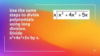 Dividing Polynomials Notes Long Division By Tessa Stone TPT