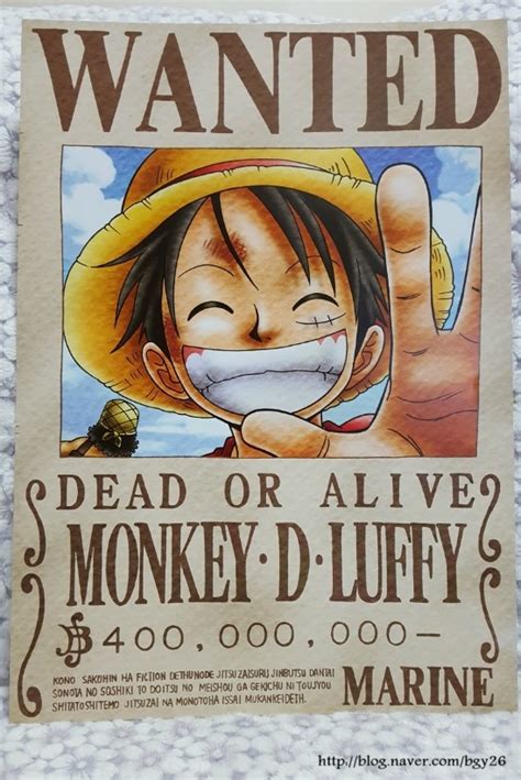 원피스 현상금포스터 네이버 블로그