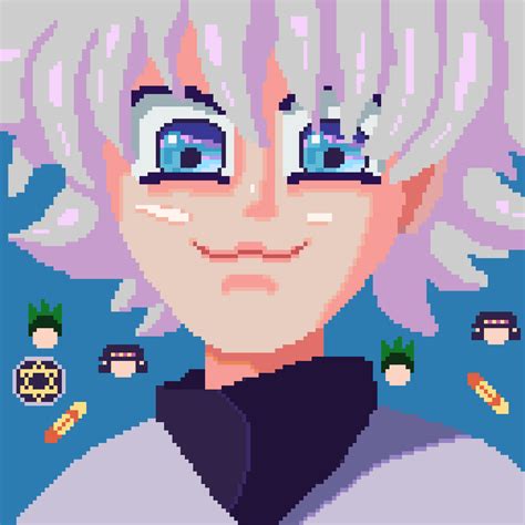 Killua Pixel Portrait By Oninego On Newgrounds