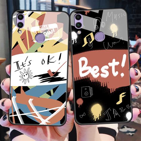 华为荣耀8c手机壳honor畅玩8a玻璃保护c8硅胶套全包bkk Al00软边硬壳防摔ry男女ins网红涂鸦jat情侣卡通oo新虎窝淘