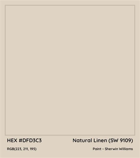 Natural Linen Sw 9109 Paint Color By Sherwin Williams