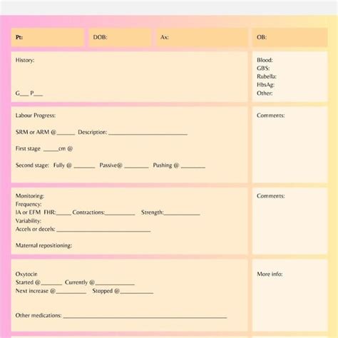 Triage Report Sheet Etsy