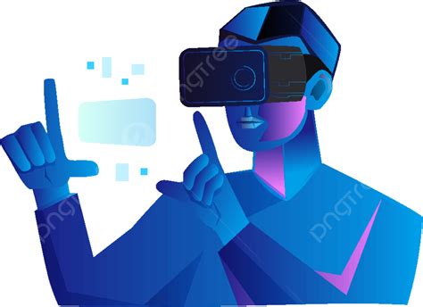 기술 가상 장면 경험 Vr 캐릭터 몸짓 제스처 미래 Png 일러스트 및 벡터 에 대한 무료 다운로드 Pngtree