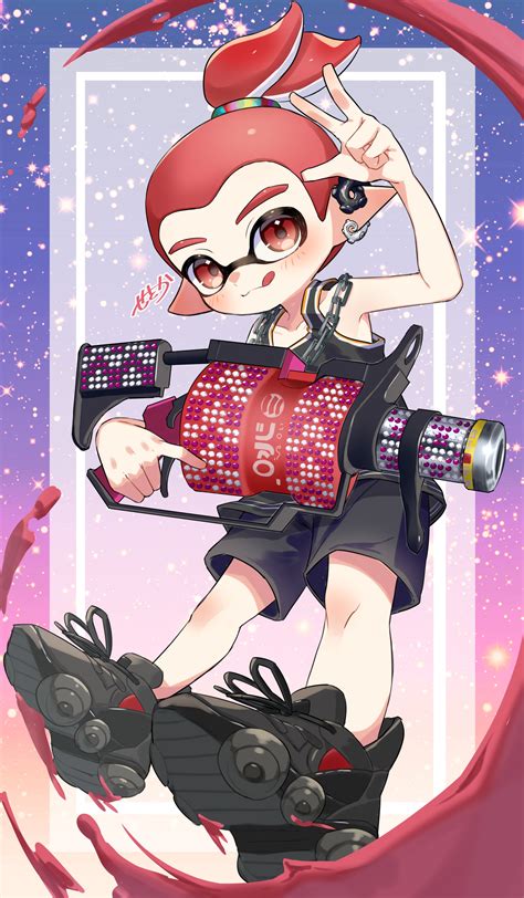Inkling Player Character And Inkling Babe Splatoon And 1 More Drawn By