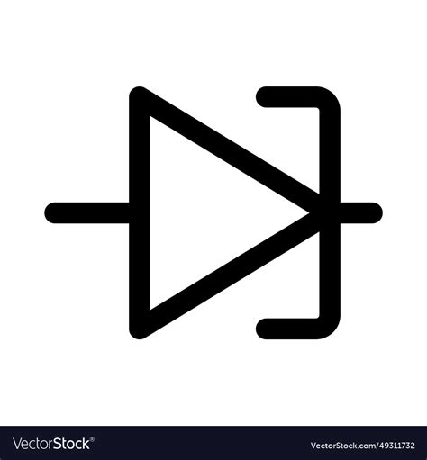 Tunnel Diode High Speed Semiconductor Royalty Free Vector