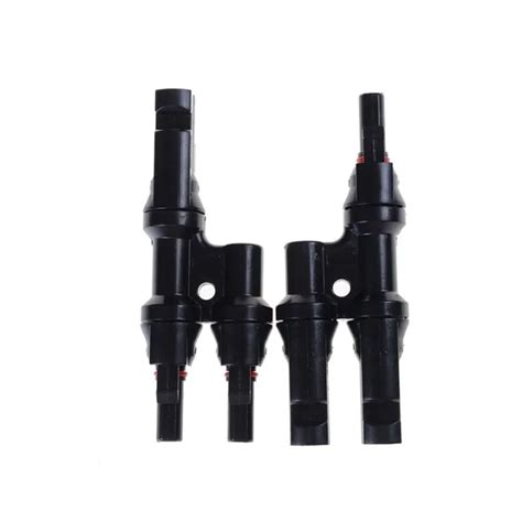 1pair X Multi T Branch Mc4 Connector For Solar Panel Parallel Connection Branch Two Pv Module