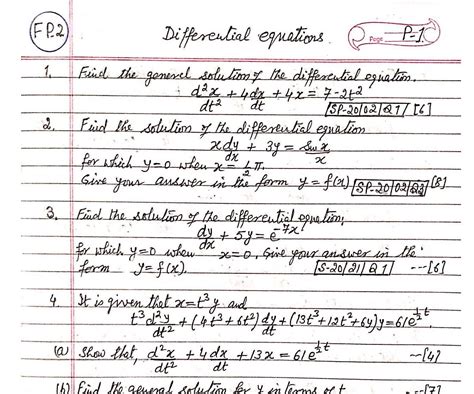 AS LEVEL FURTHER MATHEMATICS DIFFERENTIAL EQUATIONS Cambridge IGCSE Mathematics