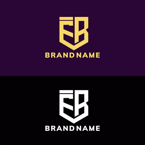 Premium Vector Modern Monogram Initial Letter Eb Logo Design Template