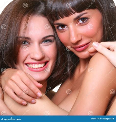 Tenderness Stock Image Image Of Eyes Duet Brunette