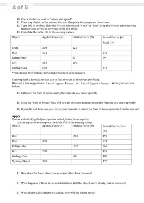 Phet Lab Sim Forces And Motion Basics 1 Of 5