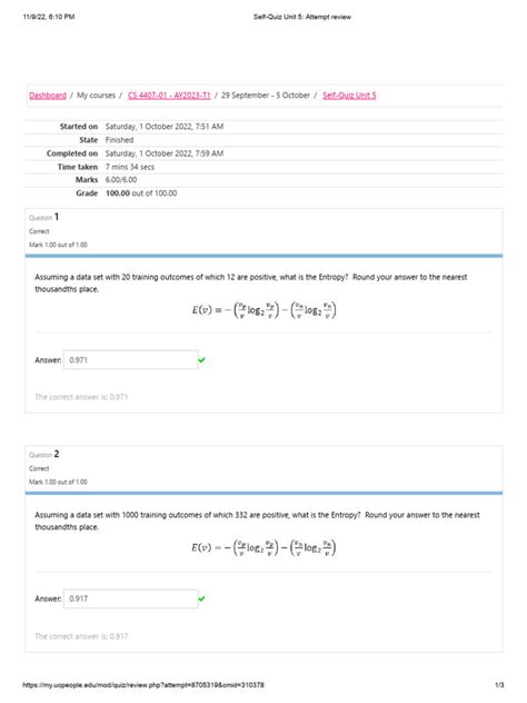 Self Quiz Unit 5 Attempt Review Pdf Theoretical Computer Science
