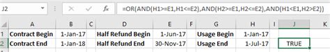 Determine Whether 2 Dates Ranges Overlap Excel Stack Overflow