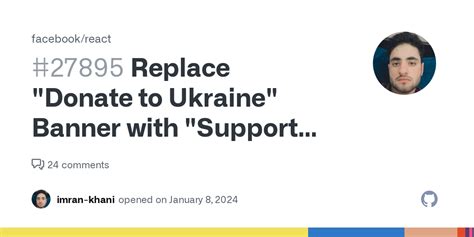 Replace Donate To Ukraine Banner With Support Palestine In Reactjs Issue Facebook