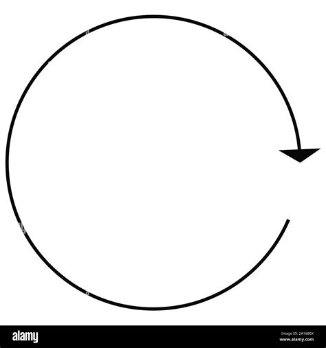 Circular Circle Arrow Right Radial Arrow Icon Symbol Clockwise