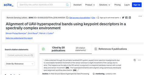 Alignment Of Uav Hyperspectral Bands Using Keypoint Descriptors In A Spectrally Complex Environment