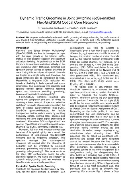 Pdf Dynamic Traffic Grooming In Joint Switching Jos Enabled Flex