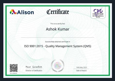 Ashok Kumar Sahu On Linkedin Qualityassurance Iso90012015 Certification Achievement Qms