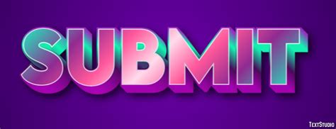 submit text effect and logo design word