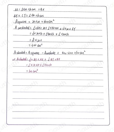 Solved 10 Abcd Is A Square X And Y Are The Mid Points Of The Square