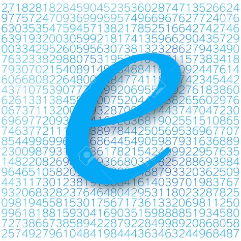 Eulers Number With A Shadow On A Digital Background Mathematical