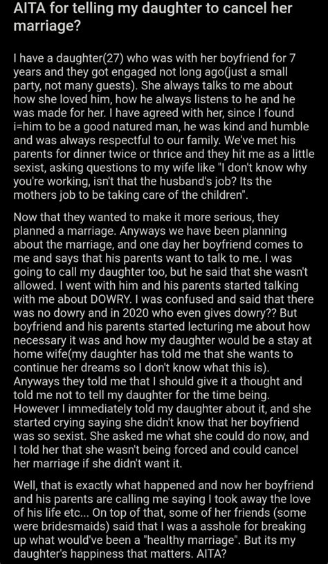 Am I The Asshole On Twitter Aita For Telling My Daughter To Cancel