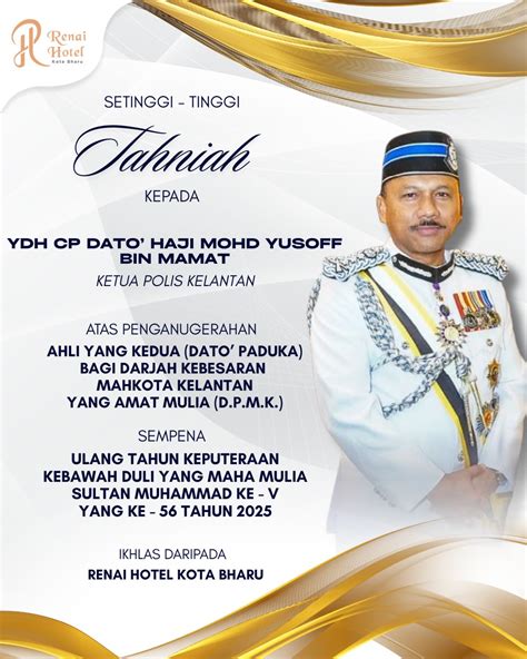 Renai Setinggi Tinggi Tahniah Dan Syabas Diucapkan Kepada Ydh Cp Dato
