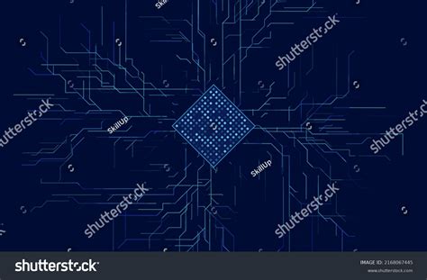 Circuit Board Background Cpu Microchip Abstract Stock Vector Royalty Free 2168067445