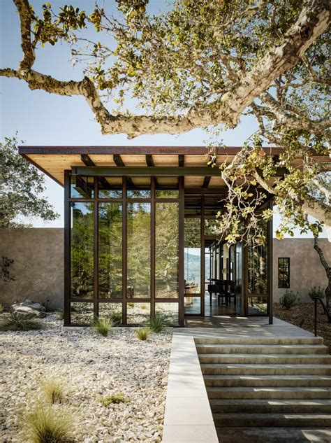 Studio Schicketanz Creates California Home With Textured Stone Walls