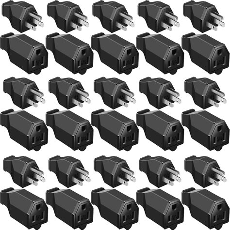 30 Pcs Extension Cord Replacement Ends Male And Female Heavy Duty 3 Prong Plug And Connector