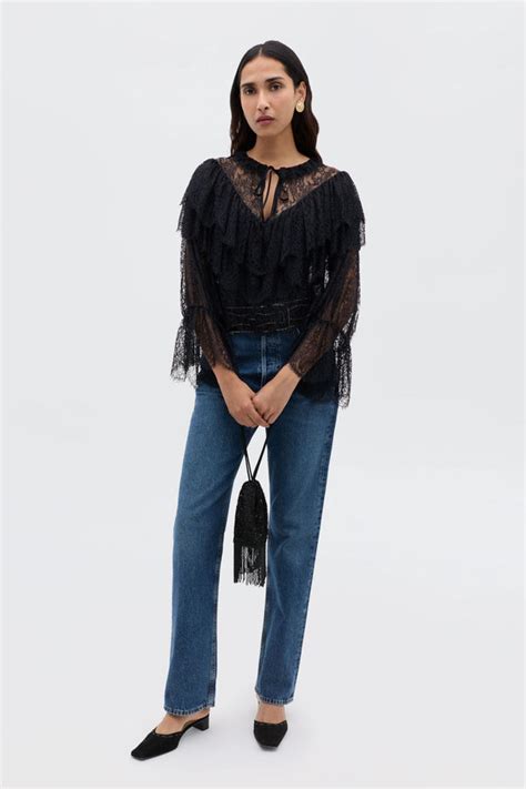 Faryn Top In Black Rixo Usa ⋆
