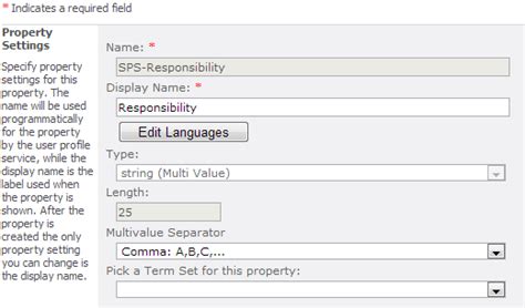 2010 Return Display Name Of Profile Property When Using