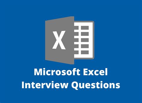 Microsoft Excel Interview Questions In 2025 Online