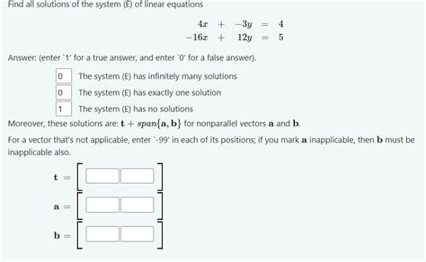 Solved Find All Solutions Of The System E ﻿of Linear