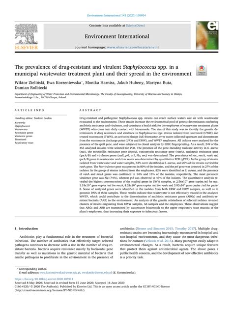 Pdf The Prevalence Of Drug Resistant And Virulent Staphylococcus Spp