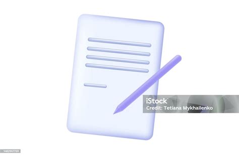 문서 3d 작성 서명을 위한 종이 페이지 펜이 있는 흰색 시트 재무 양식 비즈니스 문서 설문 조사 또는 세금을 작성했습니다 보고서 프로젝트 정보 계약서를 작성하는 벡터