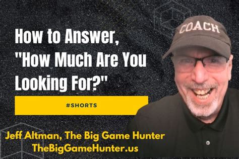 Jeff Altman Msw Cctc On Linkedin How To Answer “how Much Are You Looking For” Shorts