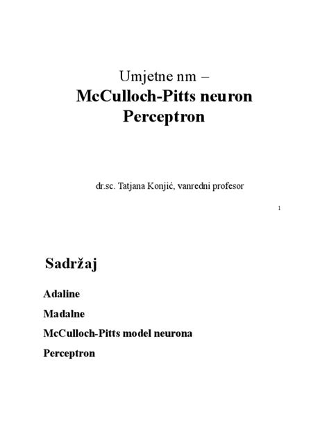 4 Mccp Perceptron Pdf