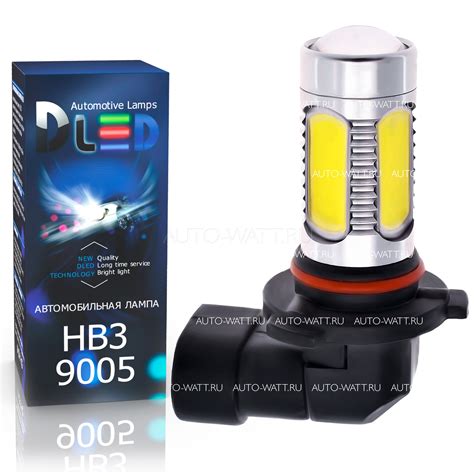 Hb3 led мощный светильник лампа 9005 нв3
