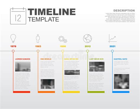 Vector Infographic Timeline Report Template Stock Vector Illustration