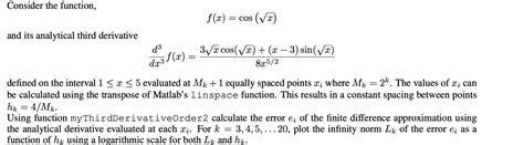 Consider The Function F X Cos X And Its Analytical