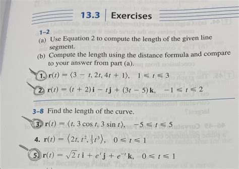 Solved 1−2 A Use Equation 2 To Compute The Length Of The