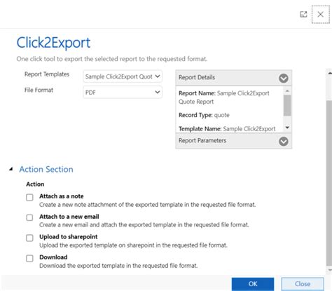 click2export automate dynamics 365 data export pdf word and more